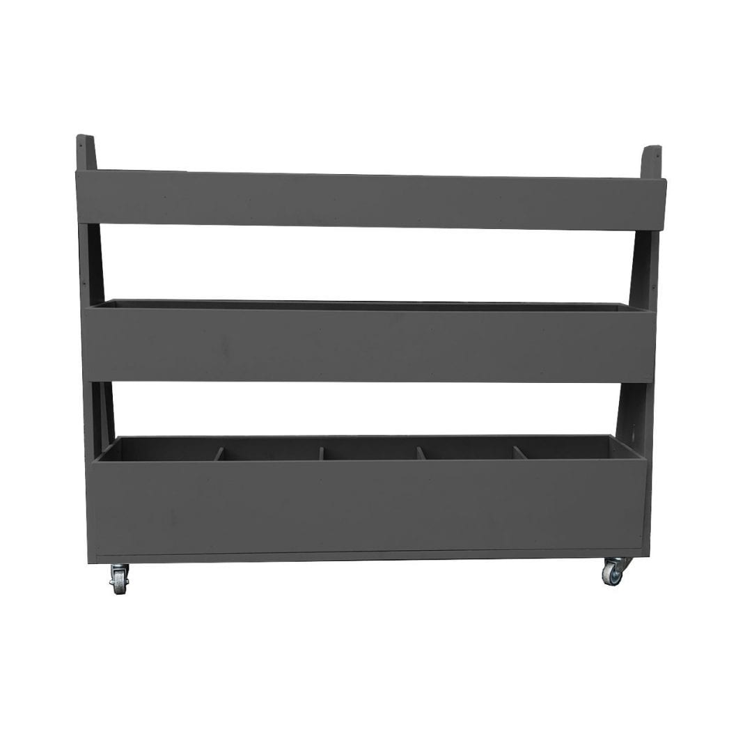 Orange 3-Tier Queue Divider Display Stand 1200x260x940