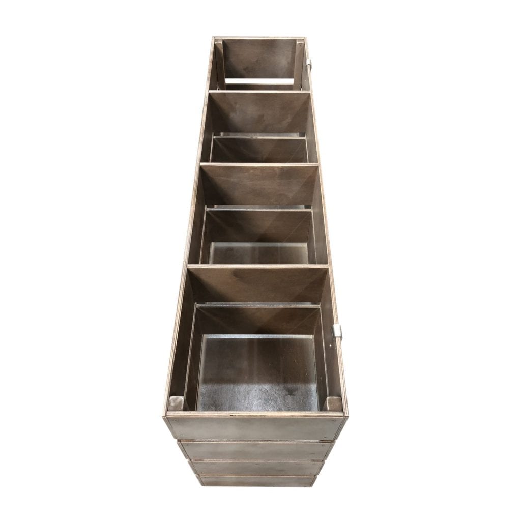 Mobile Black 4 Bin Impulse Merchandise Display Stand