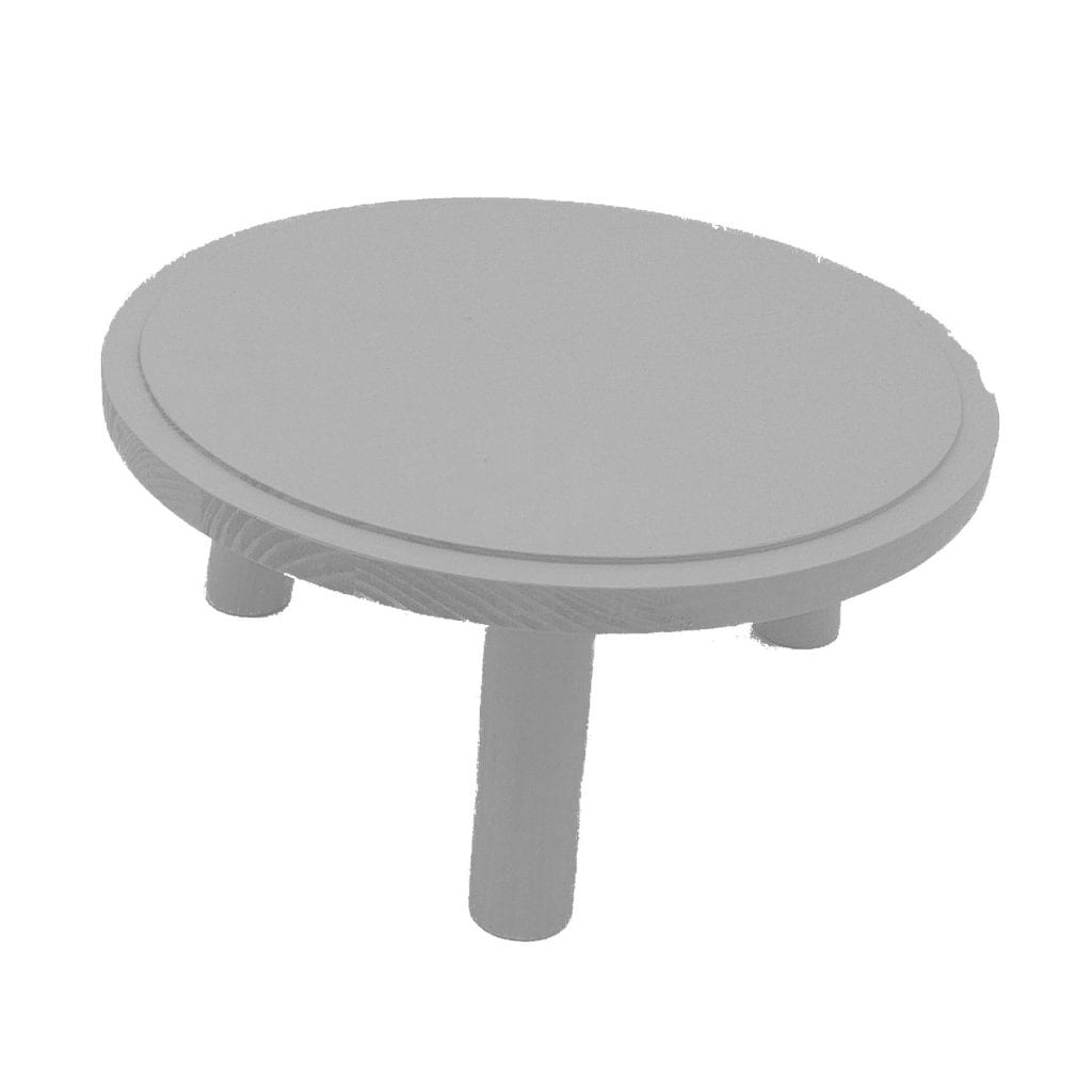 Gretton Grey Pine Milking Stool 290Dx140 | Ligneus UK