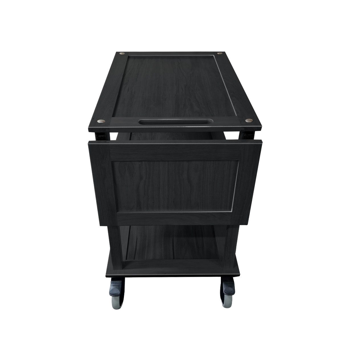 Burford Black Oak Drop Leaf Catering Trolley | Ligneus UK