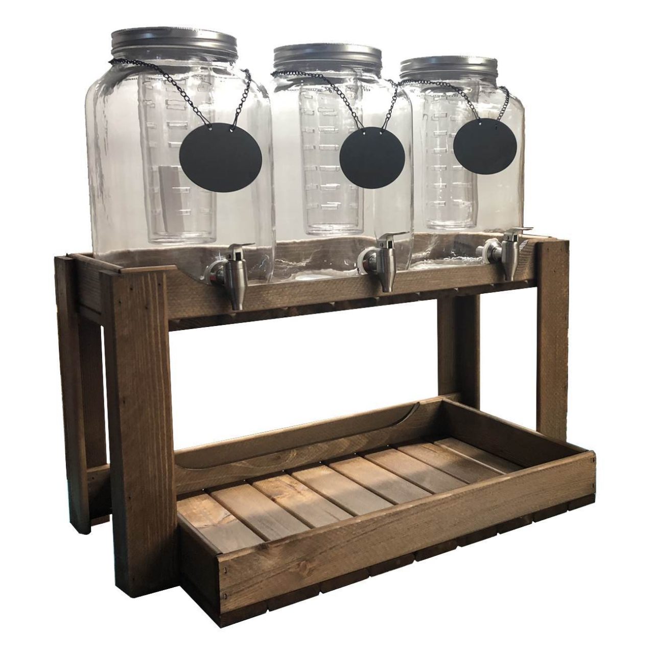Rustic Slatted Beverage Display Stand | Service & Display | Ligneus