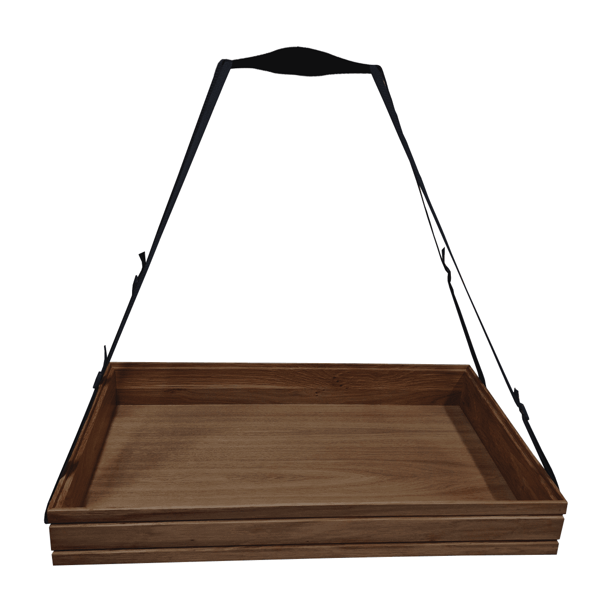 B1/1 Ribbed Dark Brown Oak Usherette Tray | Ligneus