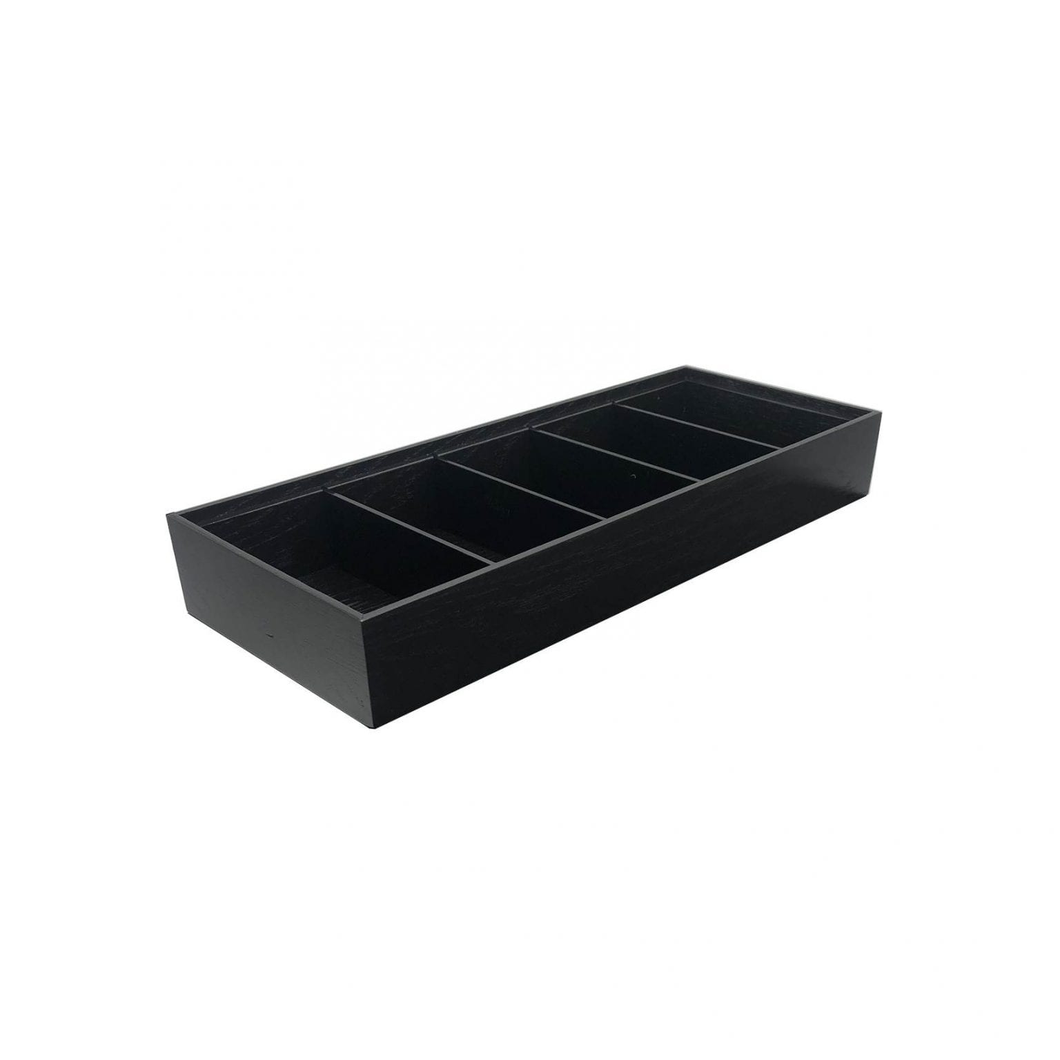 Plain Black Oak Stacker Box Riser with Clear Acrylic Lid 450x360x60