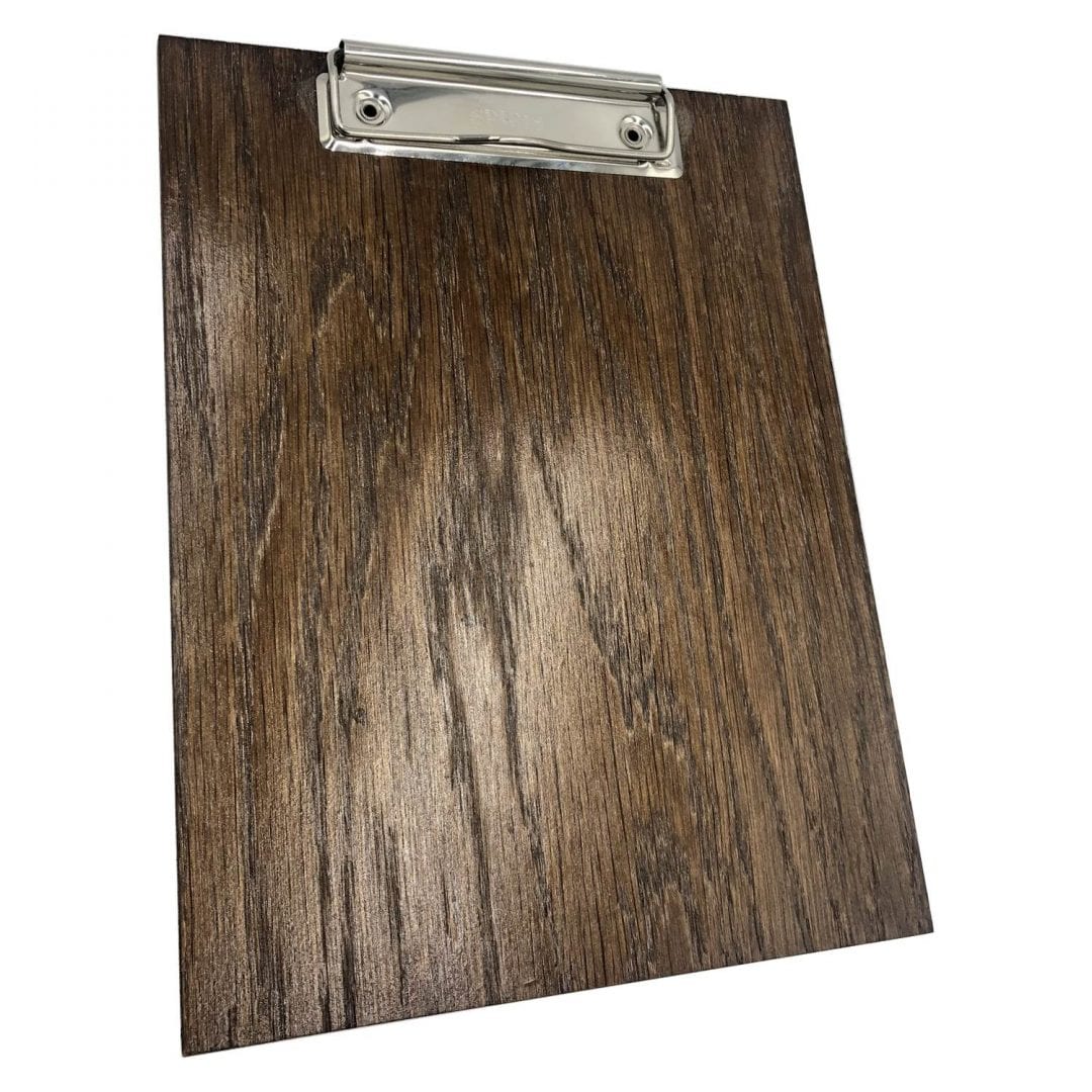 A4 Landscape Oak Veneered Clipboard 320x230x6 | Quality Clipboards