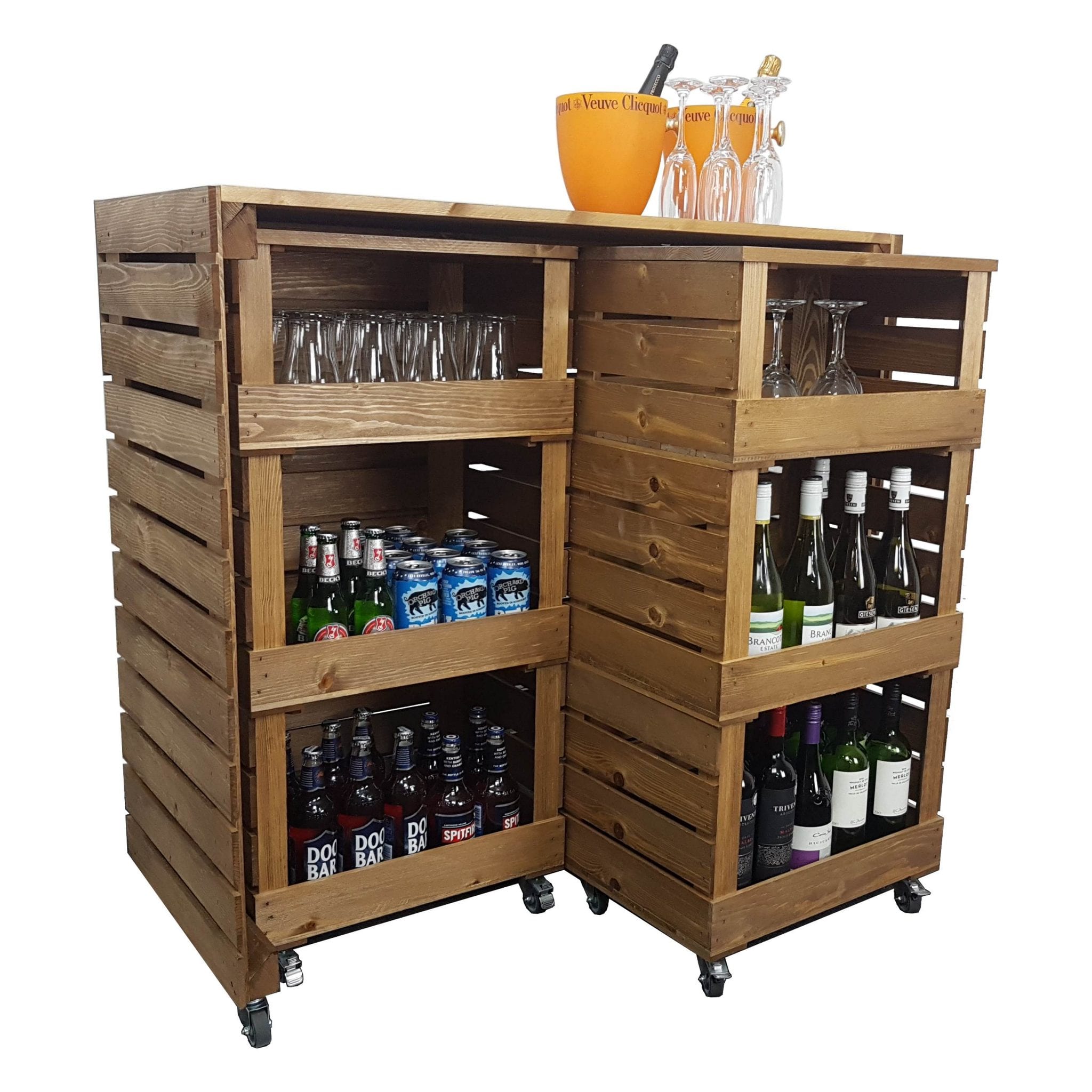 Rustic Brown Pop Up Bar Garden Bar Gin Bar Champagne Bar