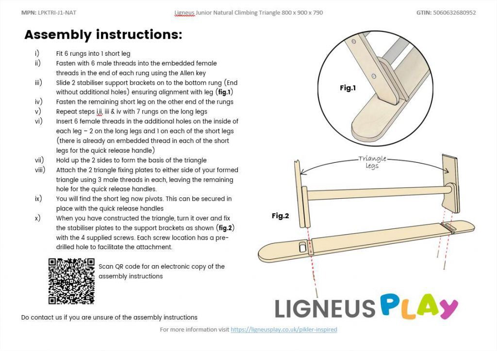 Junior Pikler Desk Set | Play & Learn | Sustainably Made | Ligneus UK