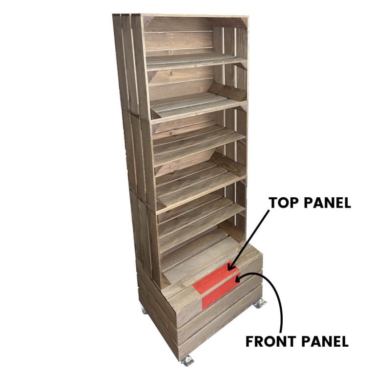 Wide 9 Mobile Colour Burst Crate Display | Storage & display