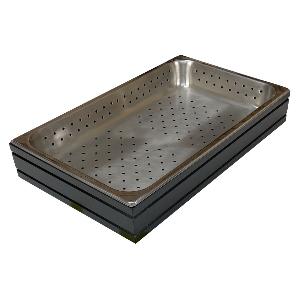 GN 1/1 Ribbed Black Oak Stacker Box 530x325x80 | Ligneus UK