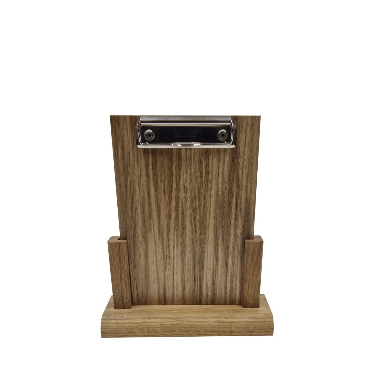 Oak Menu Holder with A5 clipboard insert